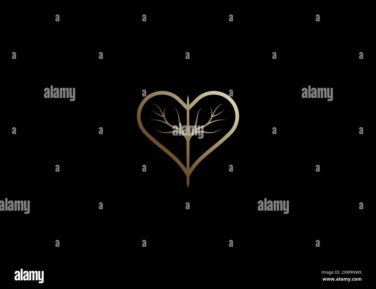 Logo Love shape and Root, Minimalist, Modern, Logo Line, editable color ...