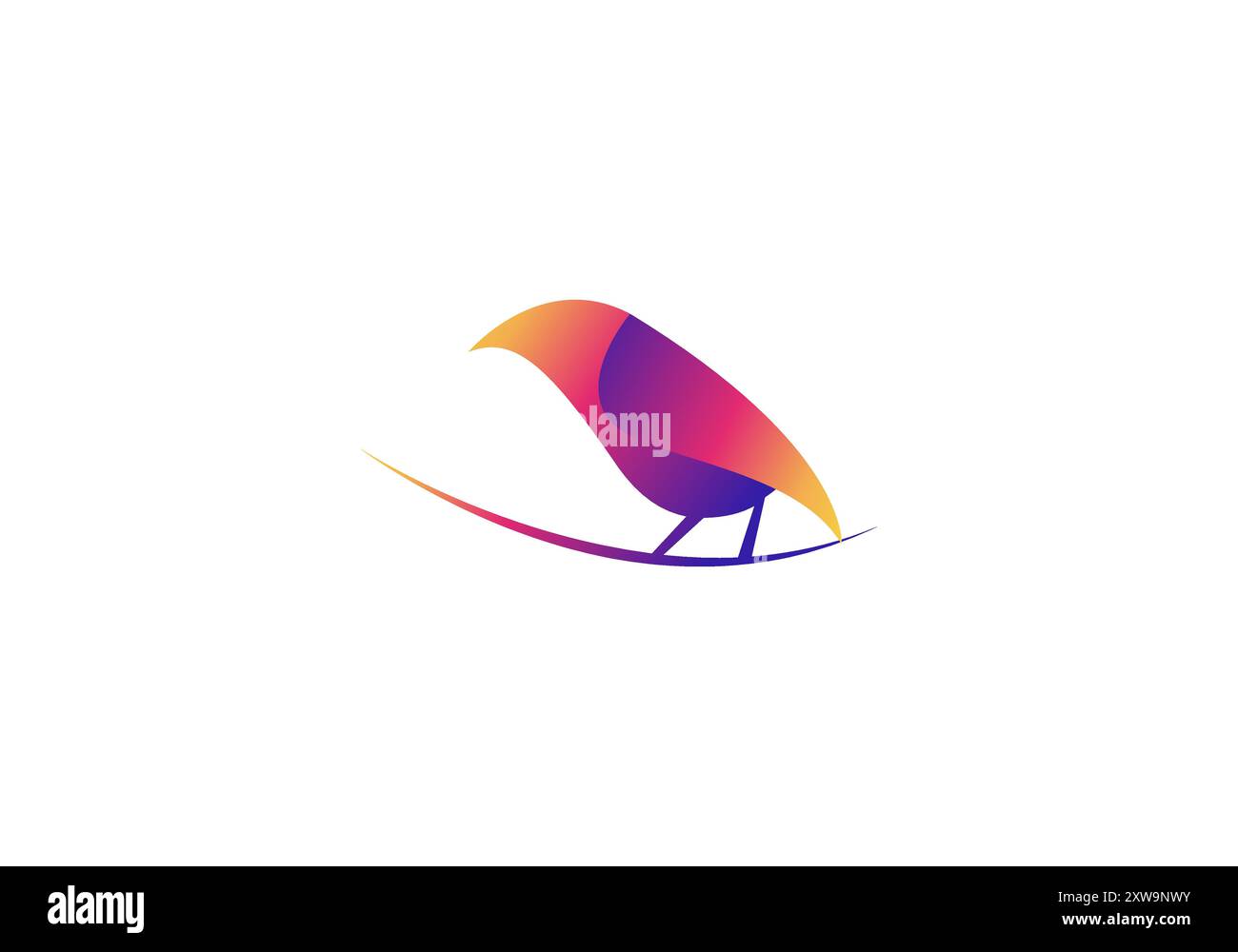 Colorful logo bird, Minimalist, Modern, Simple, editable color Stock ...