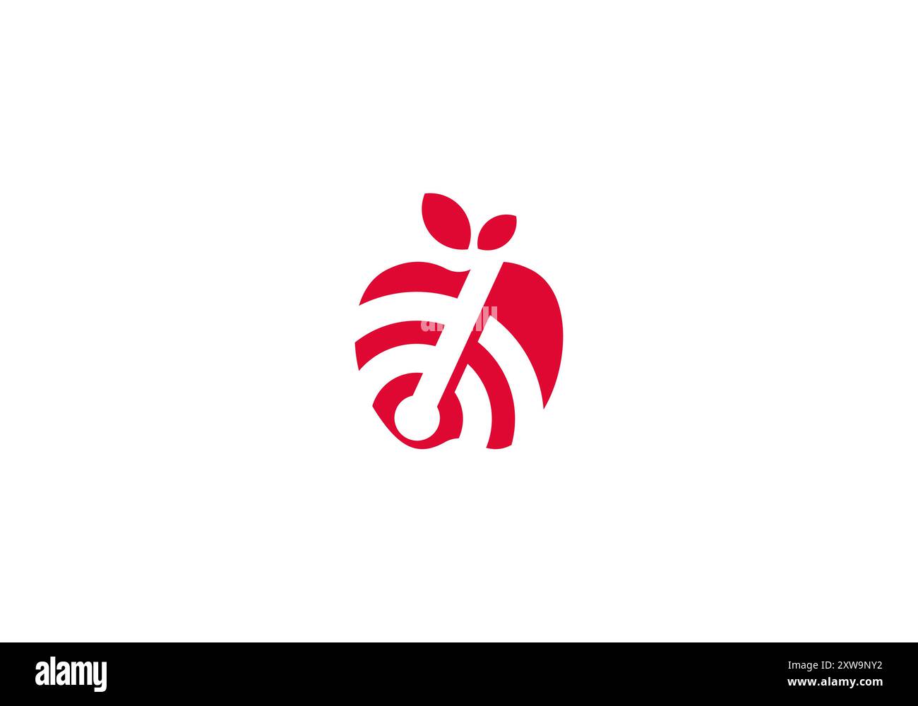 Logo Apple Fruit and Target Arrow, Minimalist and Modern Logo Template ...