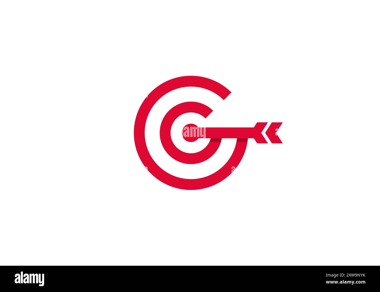Logo Letter G and Target Arrow, Minimalist and Modern Logo Template ...
