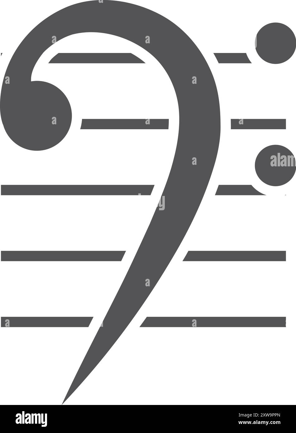 Music bass clef icon. Sound note symbol Stock Vector Image & Art - Alamy