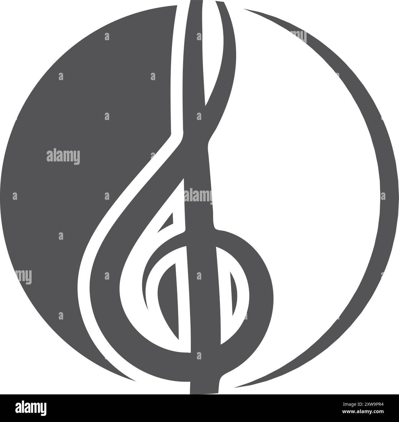 Music logo. Treble clef symbol. Melody sound Stock Vector Image & Art ...