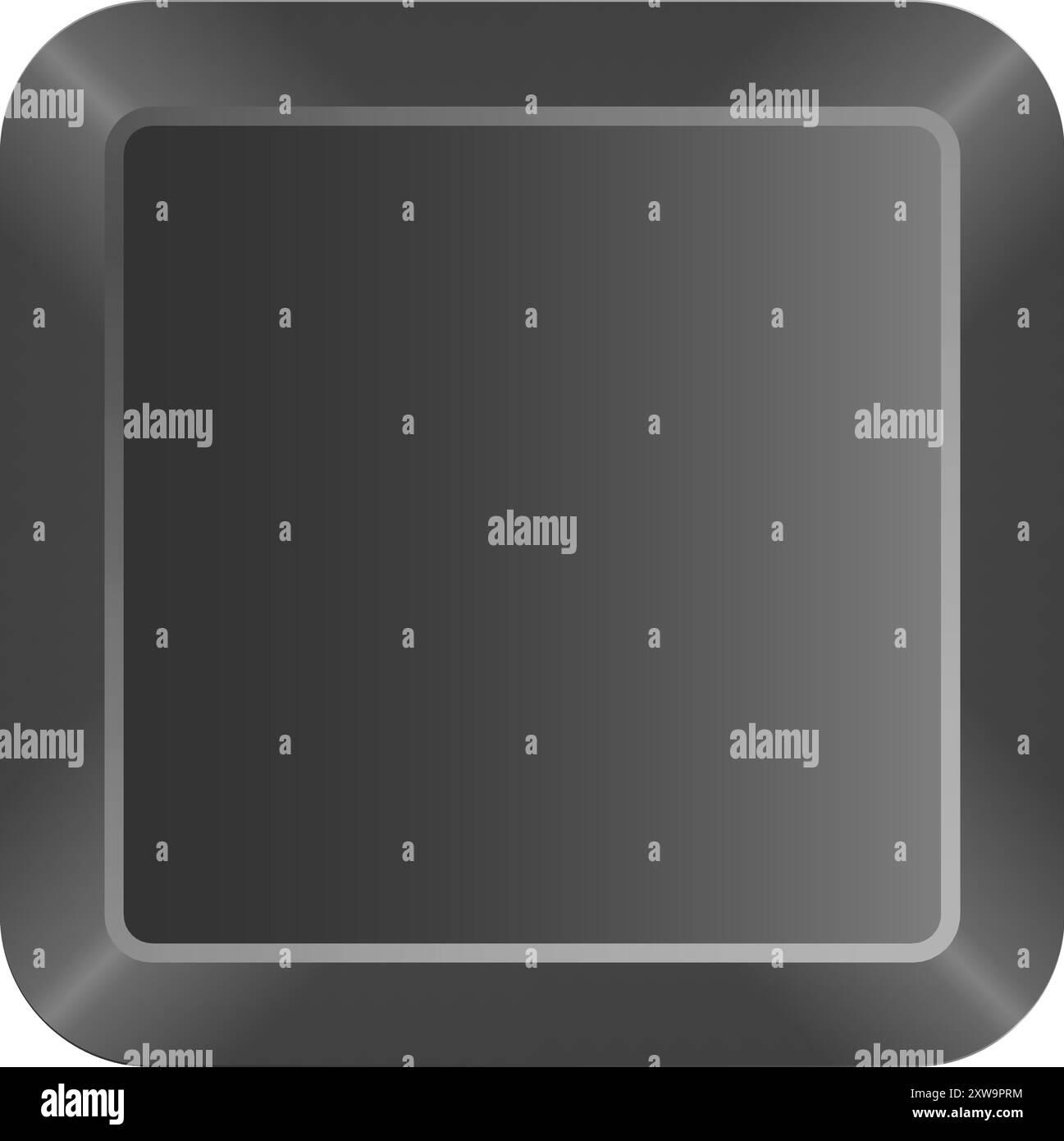 Square black panel. Empty glossy button template Stock Vector Image ...