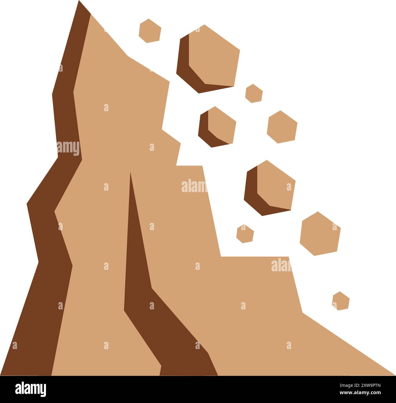 Landslide mountain illustration Stock Vector Images - Alamy