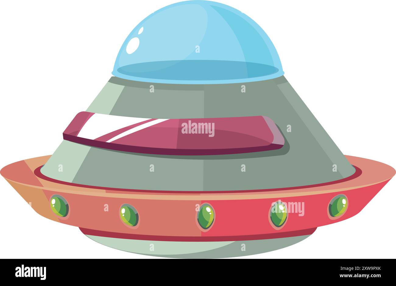 Cartoon flying saucer hi-res stock photography and images - Alamy