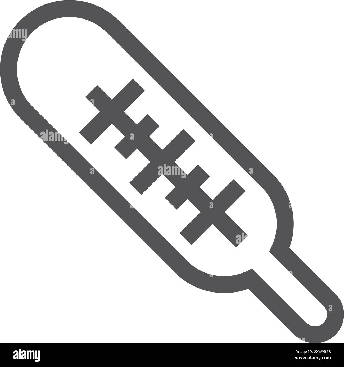 Medical temperature measure tool line icon. Thermometer symbol Stock ...