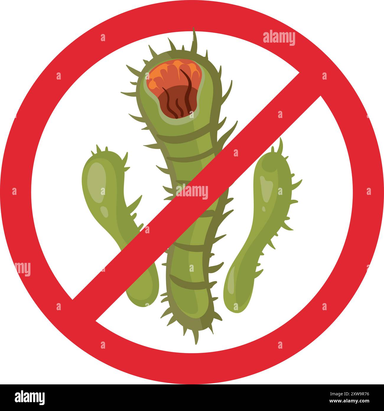 Anti germ symbol. Infection alert red sign Stock Vector Image & Art - Alamy