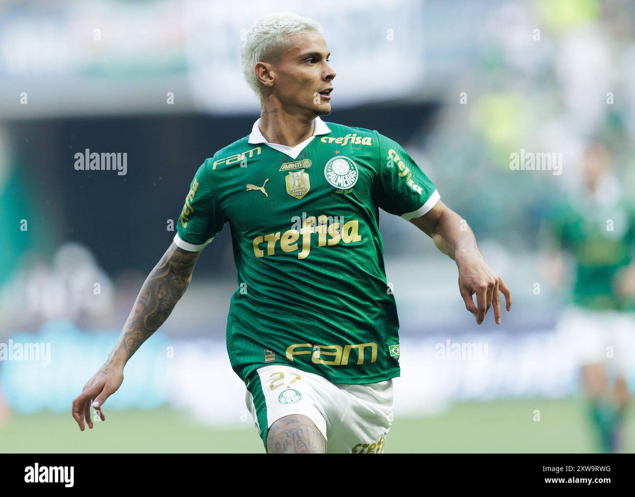 Sao Paulo, Brazil. 18th August, 2024. Soccer Football - Brazilian Championship – Palmeiras v São ...