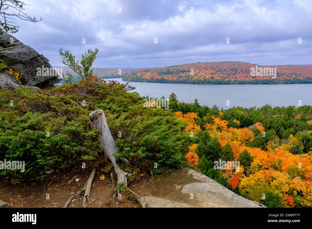 Canadian shield, Rock Lake, Booth's Rock Trail lookout, Algonquin ...