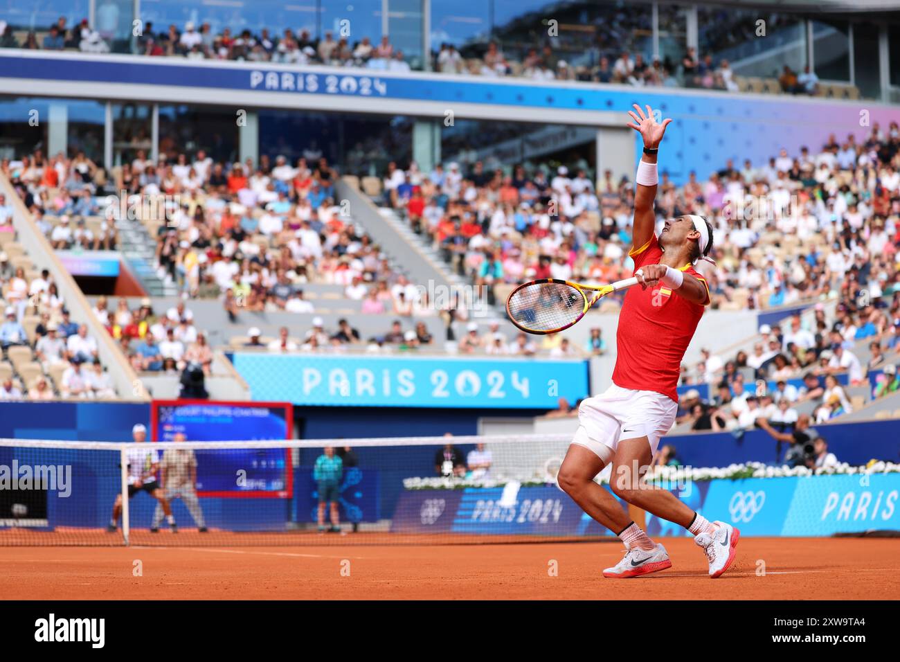 Paris, France. 28th July, 2024. Rafael Nadal (ESP) Tennis : Men's ...