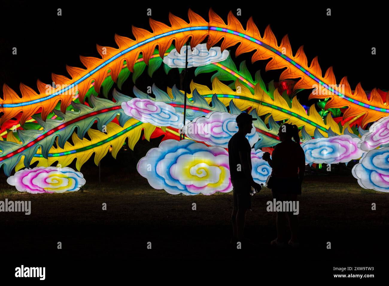 Denver, Colorado - August 15, 2024: Bright Nights at Four Mile, Paper ...