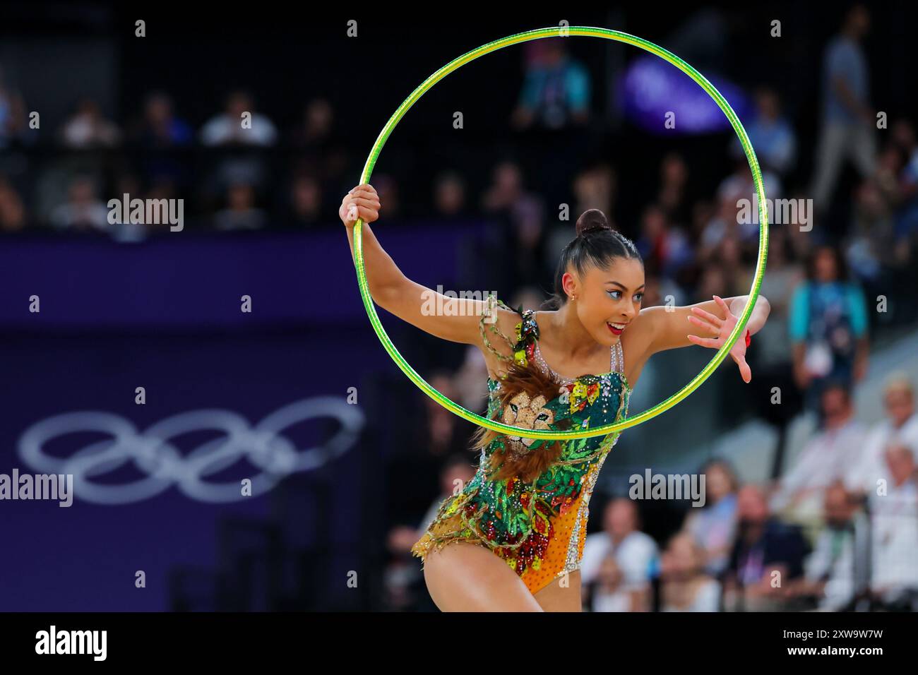 Paris, France. 9th Aug, 2024. Barbara Domingos (BRA) Rhythmic Gymnastics : Individual All-Around ...