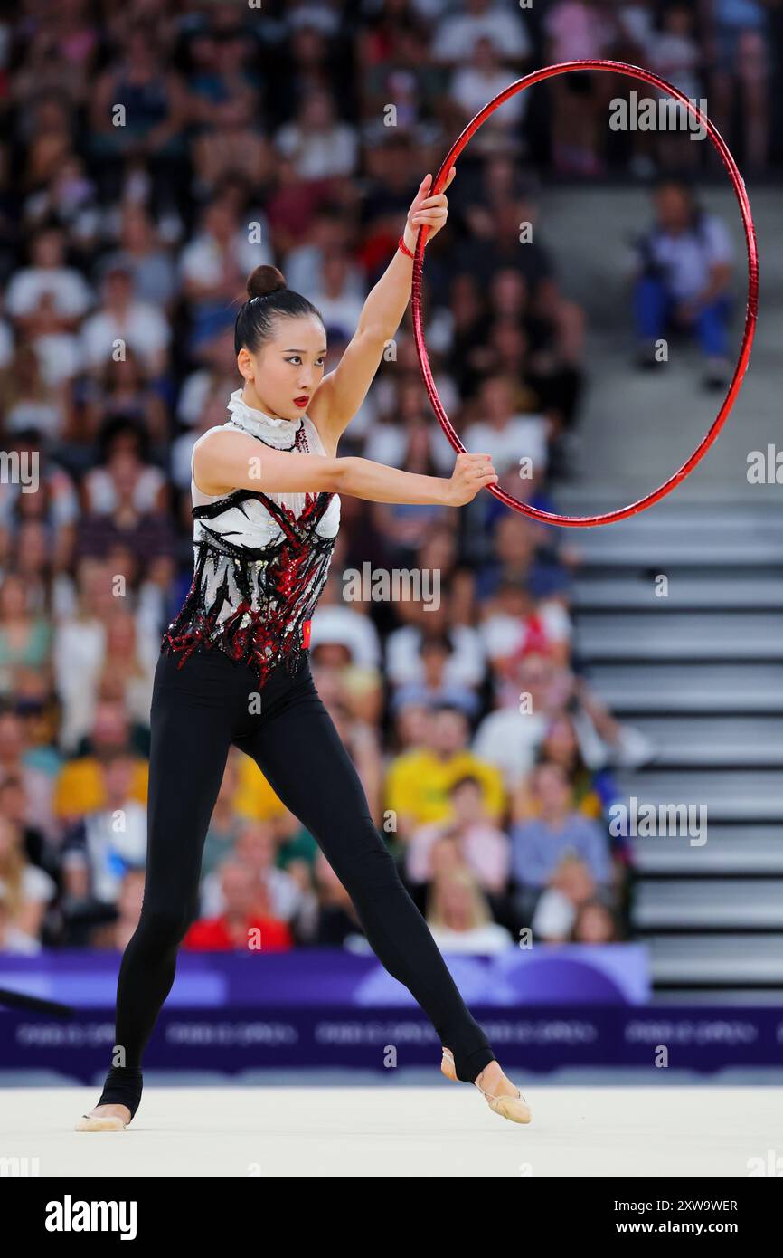 Paris, France. 9th Aug, 2024. Zilu Wang (CHN) Rhythmic Gymnastics : Individual All-Around Final ...