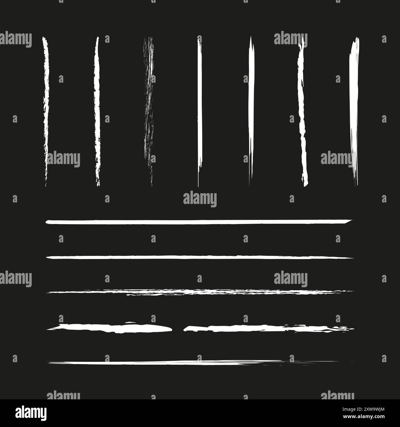 Brush stroke lines. Black and white vector. Abstract paint design ...