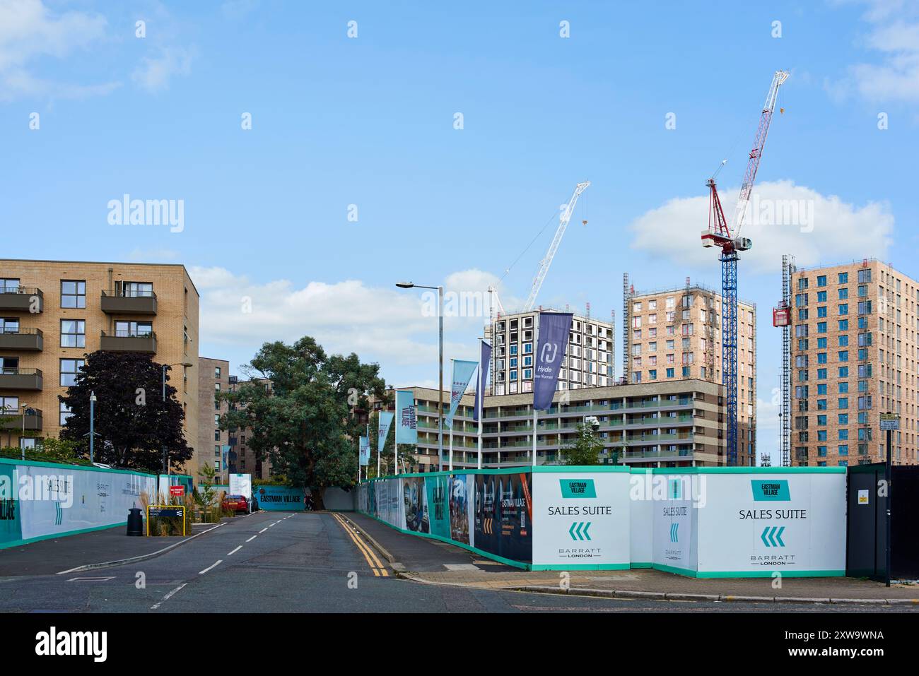 Entrance to the new Eastman Village housing project looking down Rokeby ...