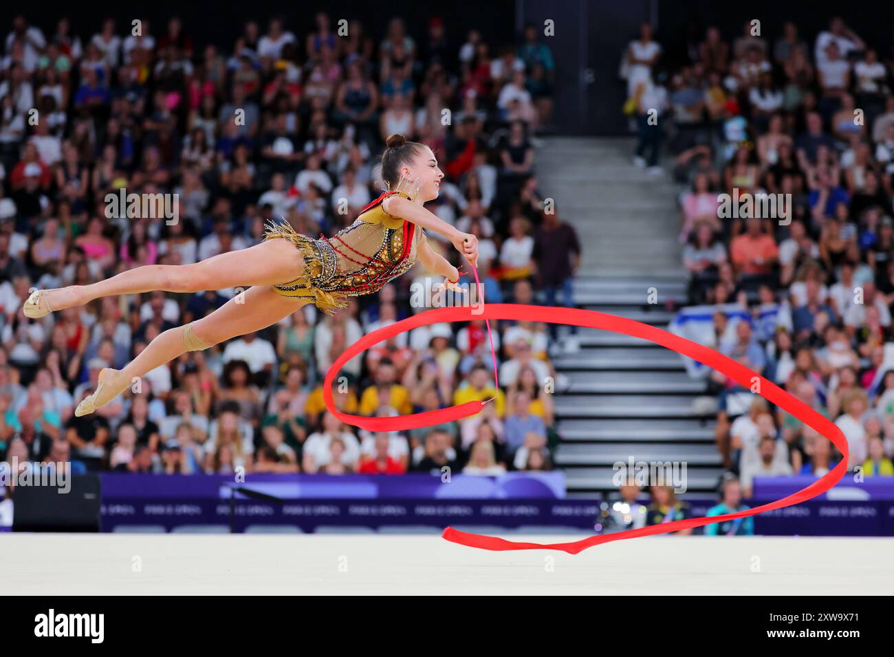Paris, France. 9th Aug, 2024. Daria Atamanov (ISR) Rhythmic Gymnastics ...