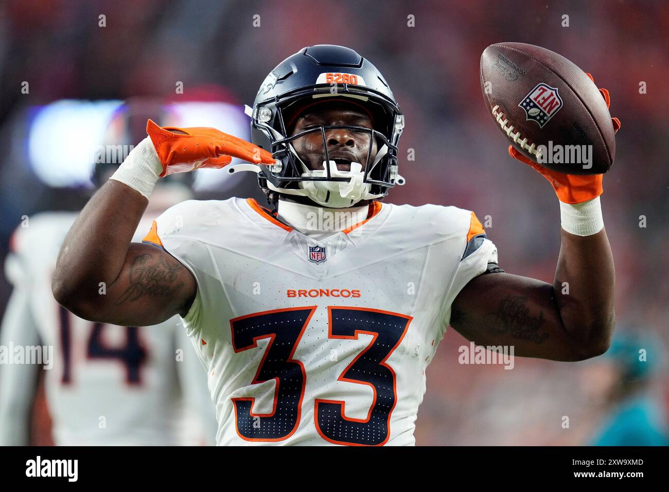 Denver Broncos running back Javonte Williams during the first half of a ...
