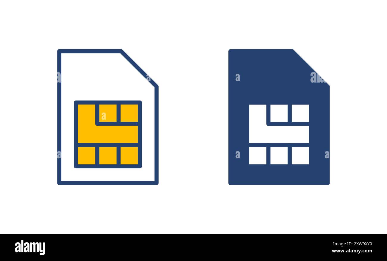 Sim card icon vector. dual sim card icon vector Stock Vector Image ...