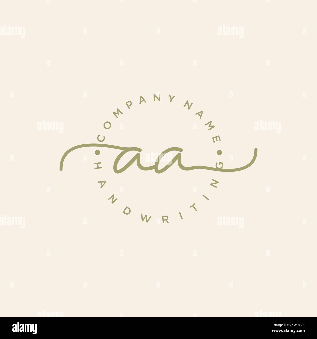 AA Initial Handwriting Logo Stock Vector Image & Art - Alamy