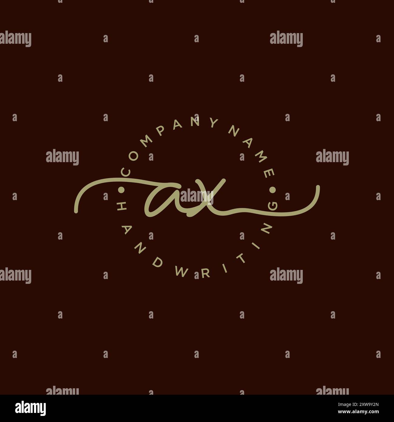 AX Initial Handwriting Logo Stock Vector Image & Art - Alamy