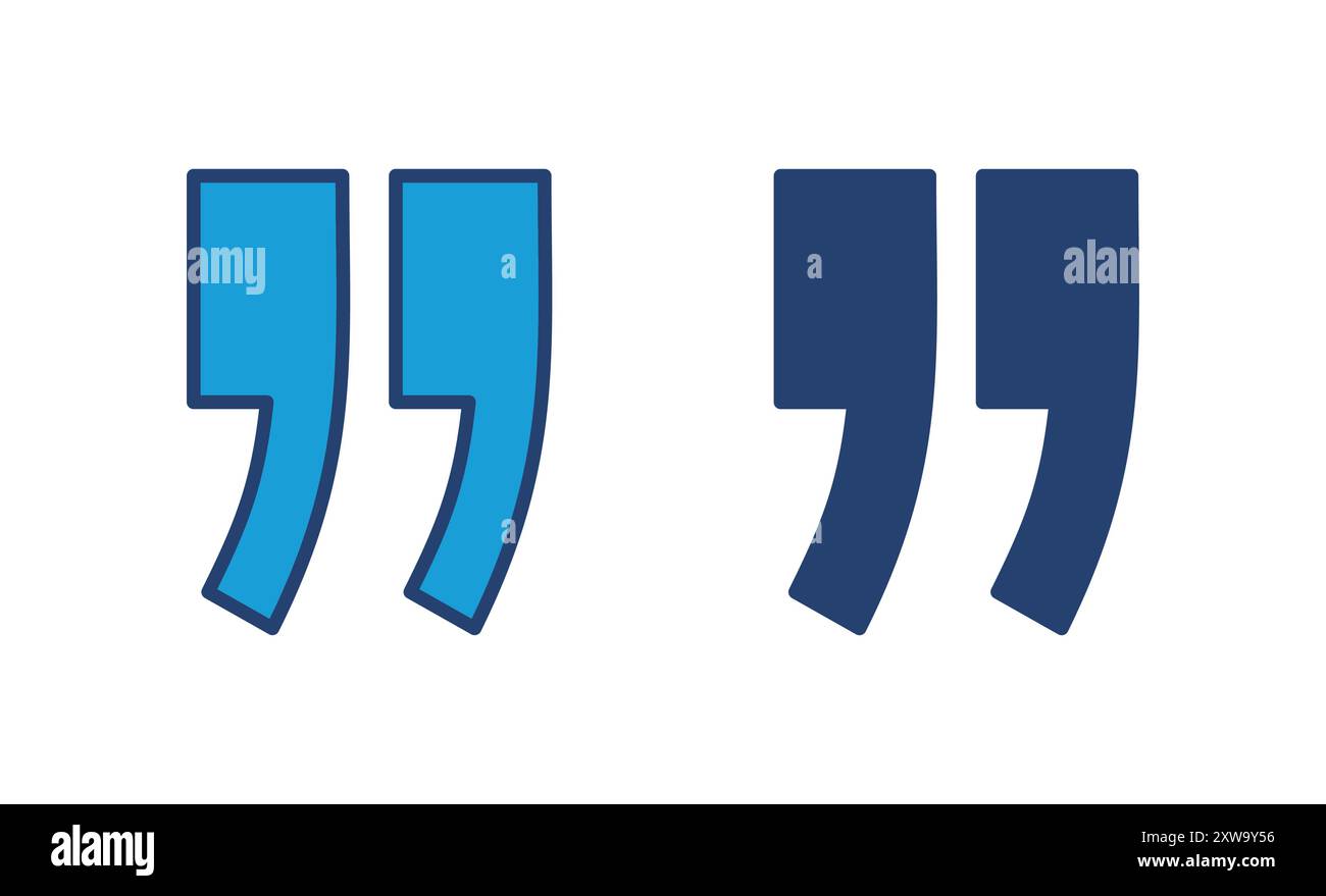 Quote icon vector. Quotation mark symbol Stock Vector Image & Art - Alamy