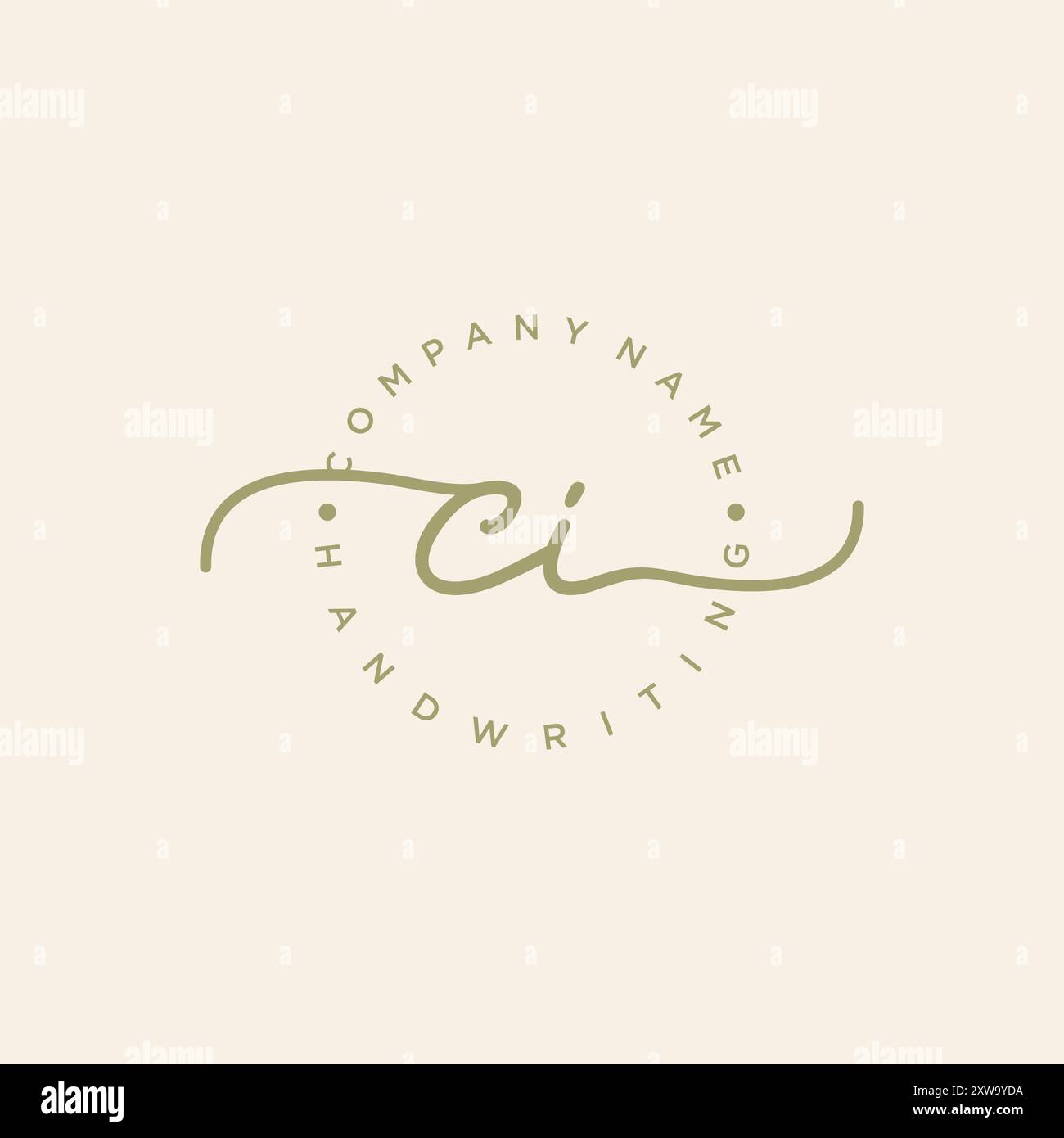 CI Initial Handwriting Logo Stock Vector Image & Art - Alamy