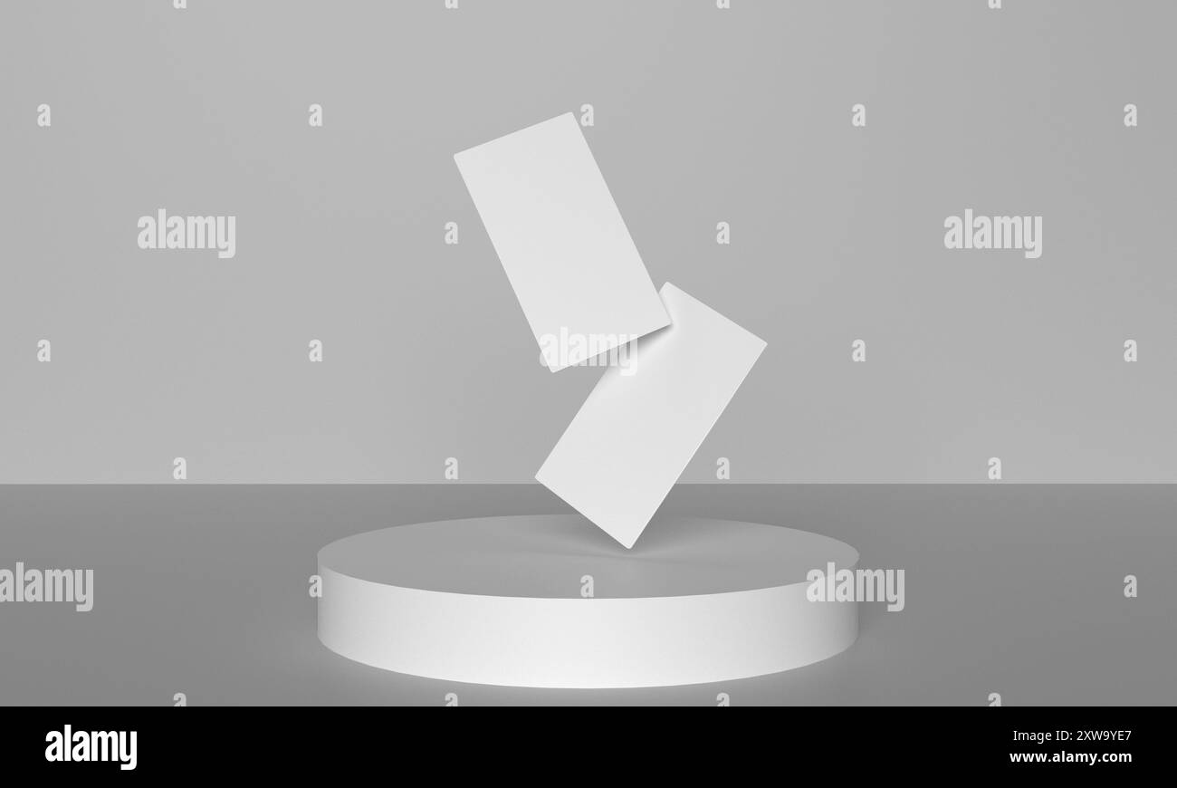 Name card fly wing blank empty mock up template modern podium white ...