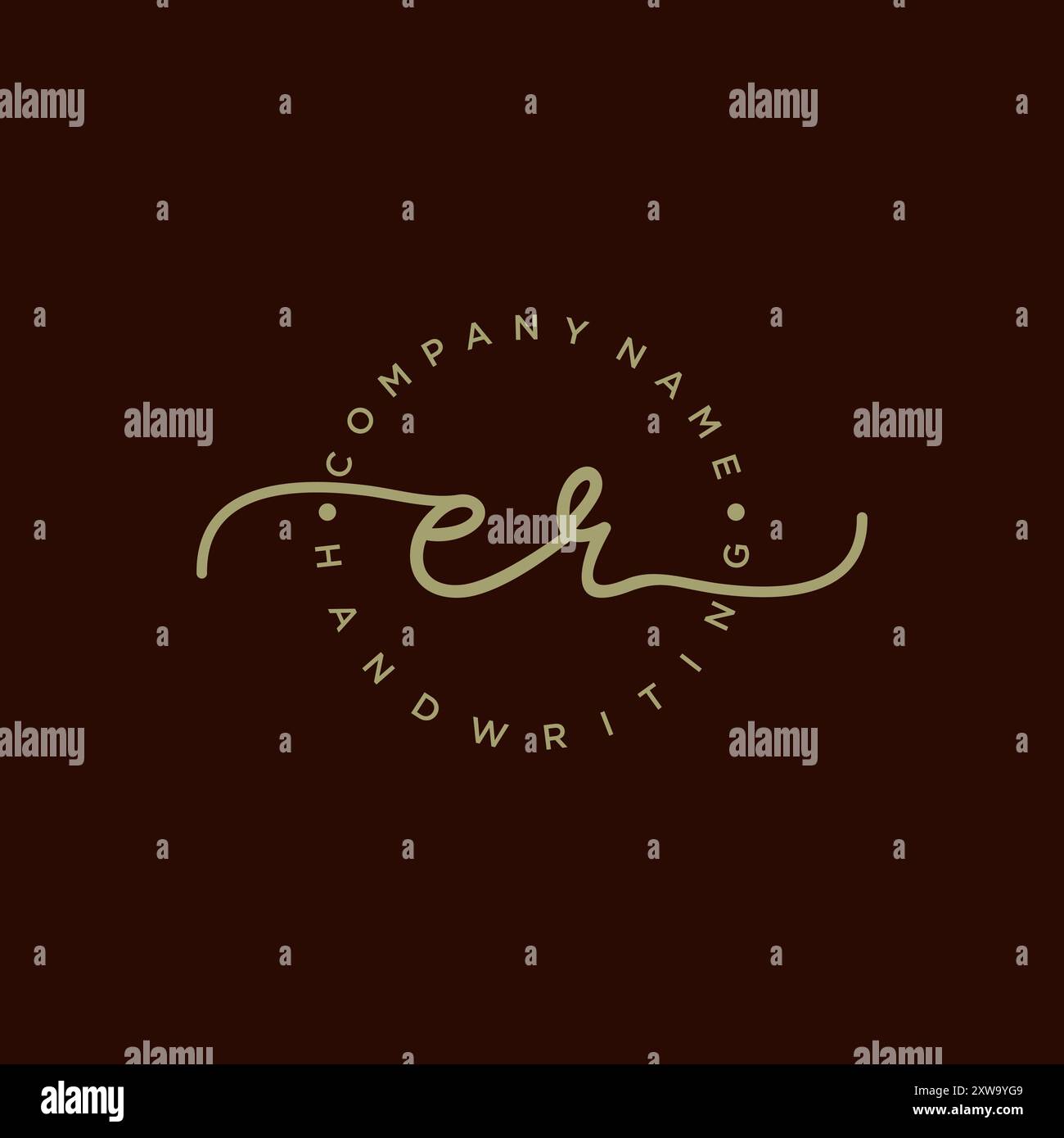 ER Initial Handwriting Logo Stock Vector Image & Art - Alamy