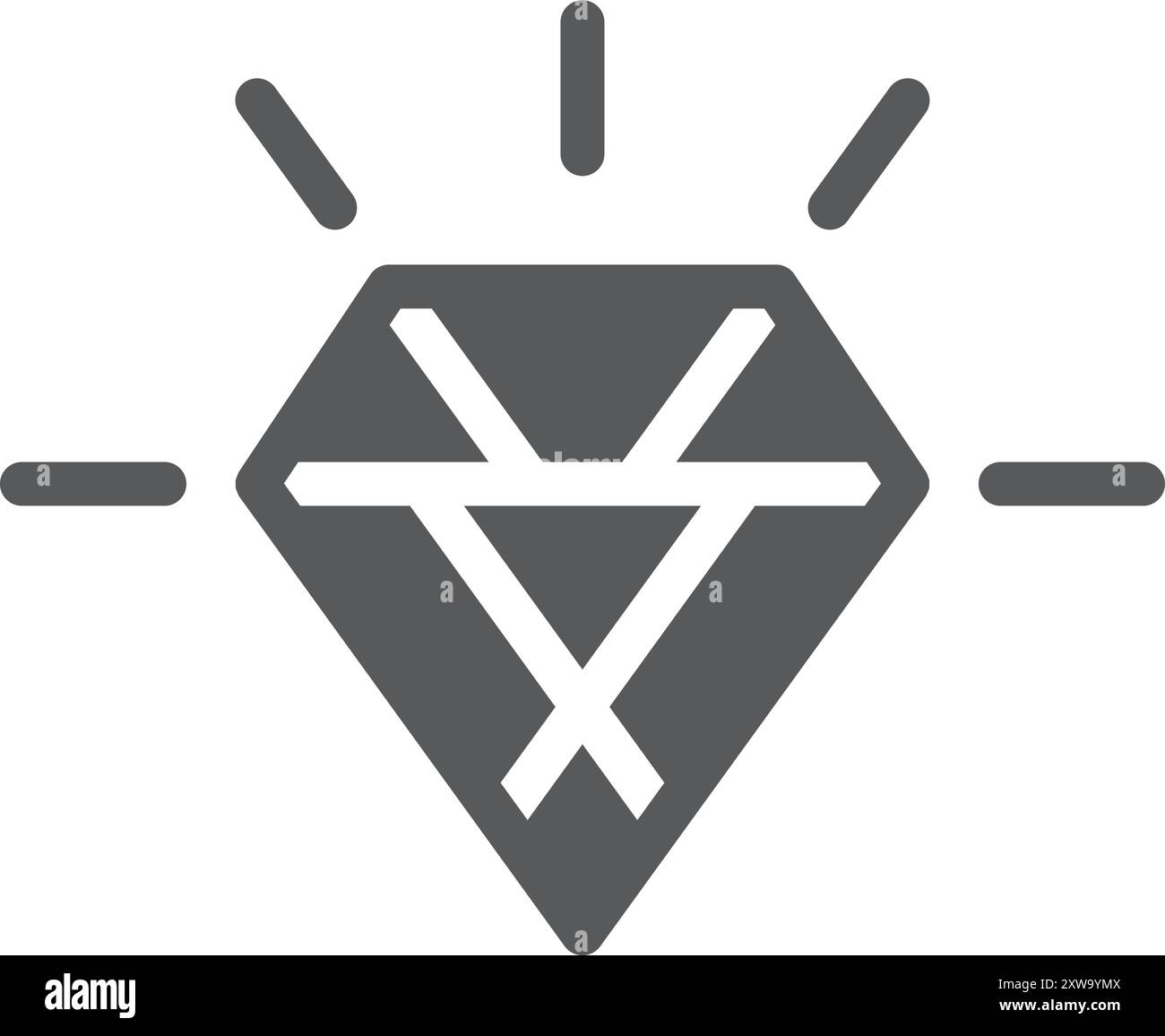 Shining gem black icon. Precious jewel symbol Stock Vector Image & Art ...