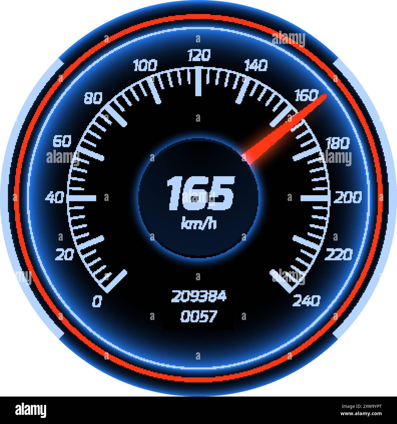 Speedometer mockup. Realistic car control panel indicator Stock Vector ...