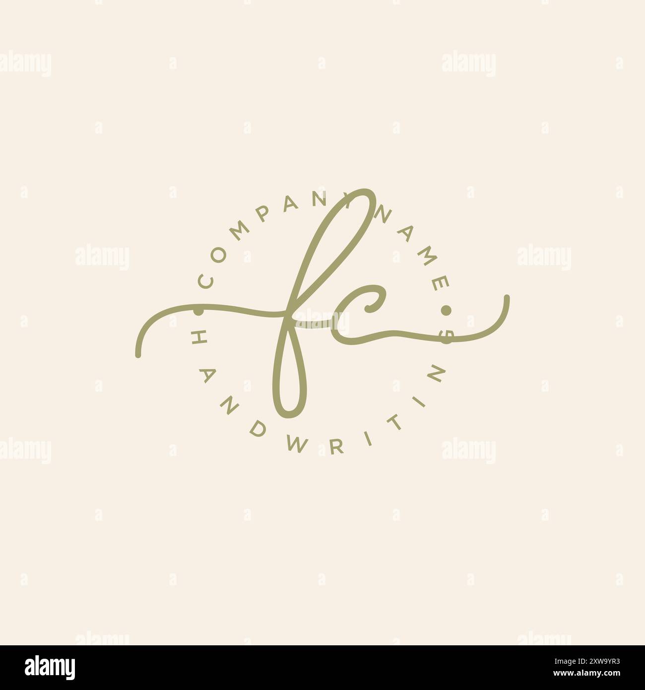 FC Initial Handwriting Logo Stock Vector Image & Art - Alamy