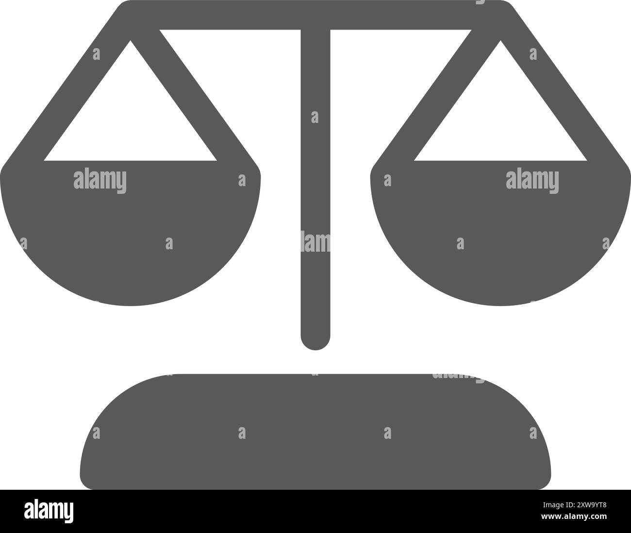 Scales icon. Retro weight measuring tool. Justice symbol Stock Vector ...