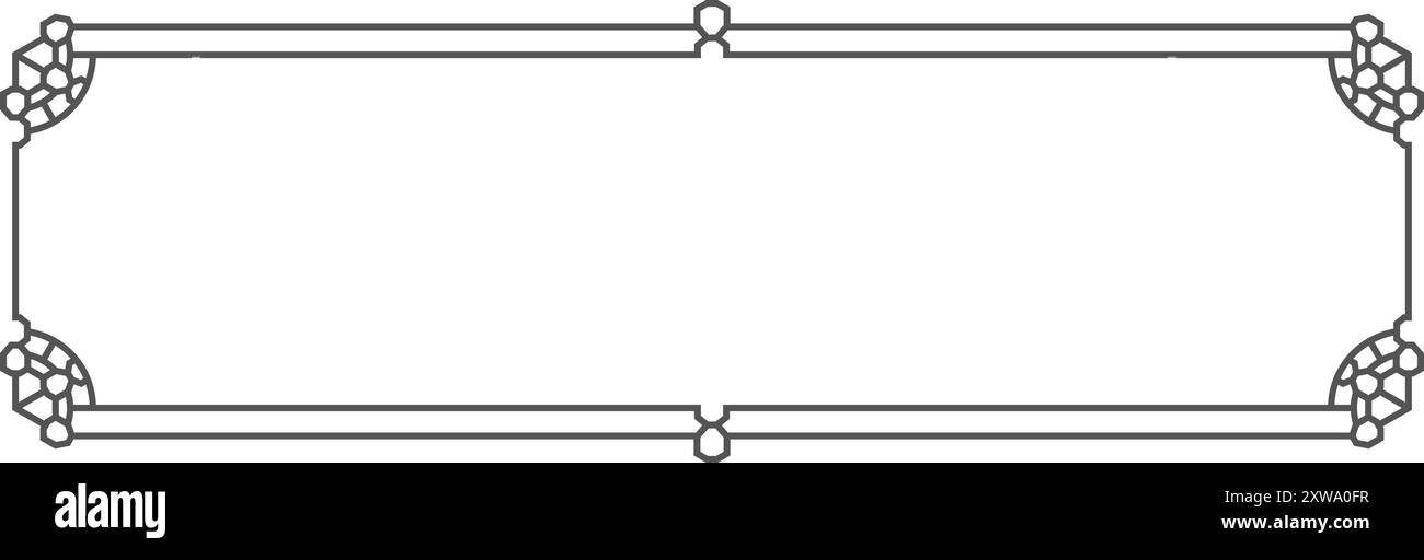 Decorative frame. Black line retro elegant border Stock Vector Image ...