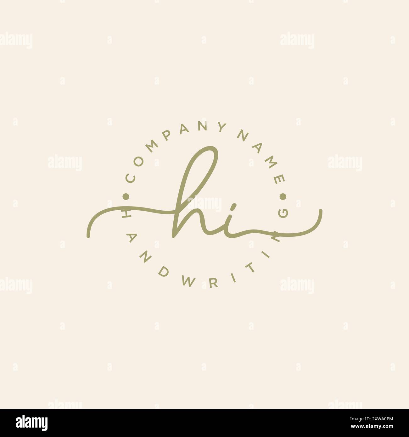 Handwriting font hi hi-res stock photography and images - Alamy