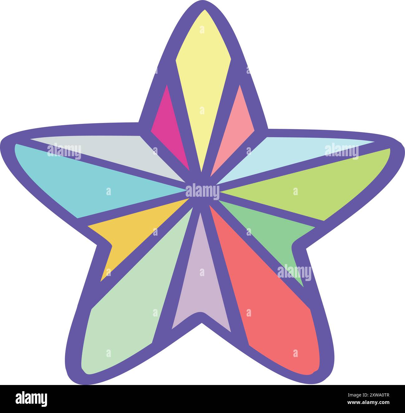 Color star icon. Miracle symbol. Magic fairytale Stock Vector Image ...
