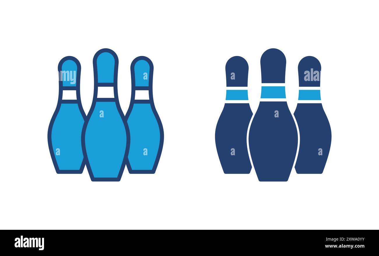 Bowling icon vector. bowling ball and pin icon. bowling pins Stock ...
