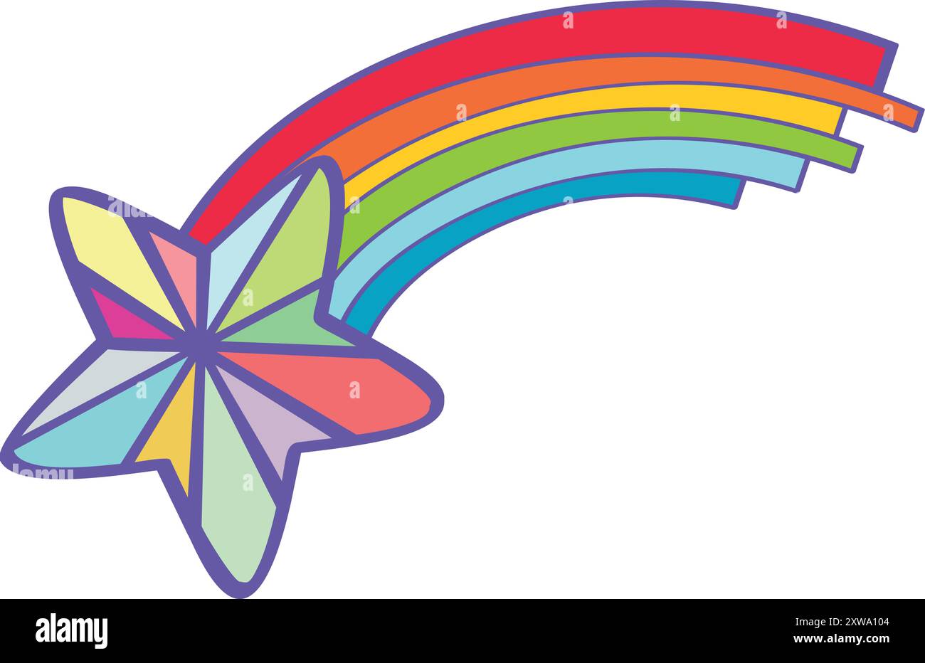 Shooting star color icon. Fantasy miracle wish Stock Vector Image & Art ...