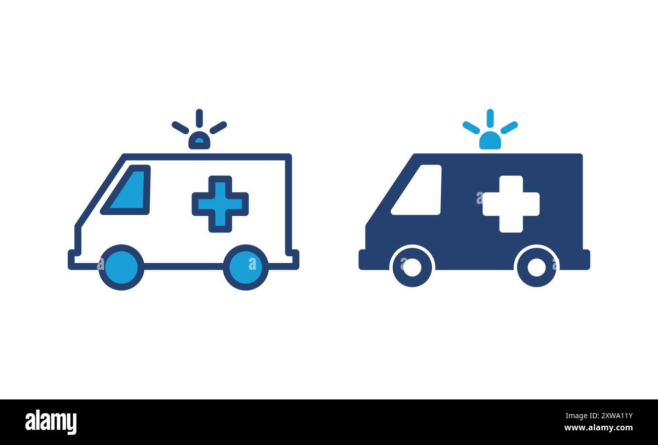Ambulance icon vector. ambulance truck icon vector. ambulance car Stock ...