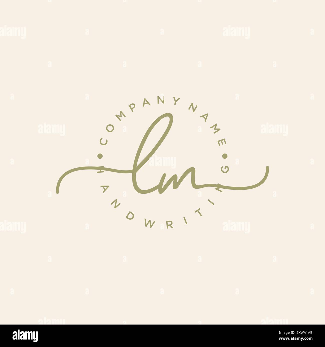LM Initial Handwriting Logo Stock Vector Image & Art - Alamy