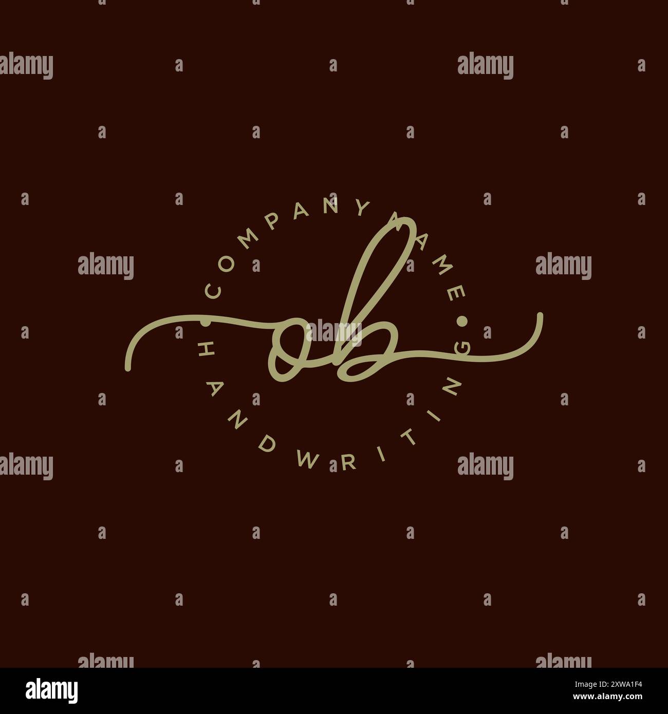 OB Initial Handwriting Logo Stock Vector Image & Art - Alamy