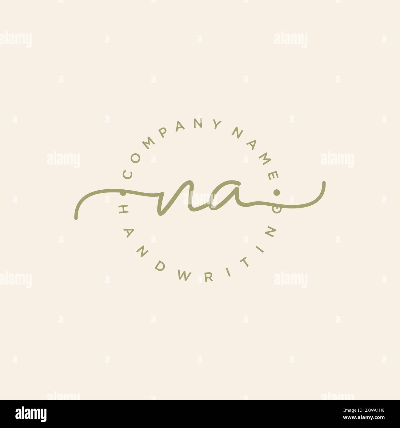 NA Initial Handwriting Logo Stock Vector Image & Art - Alamy