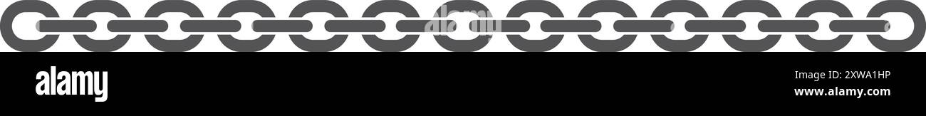 Black linked chain element. Decorative metal border Stock Vector Image ... Black linked chain element. Decorative metal border Stock Vector Image ...