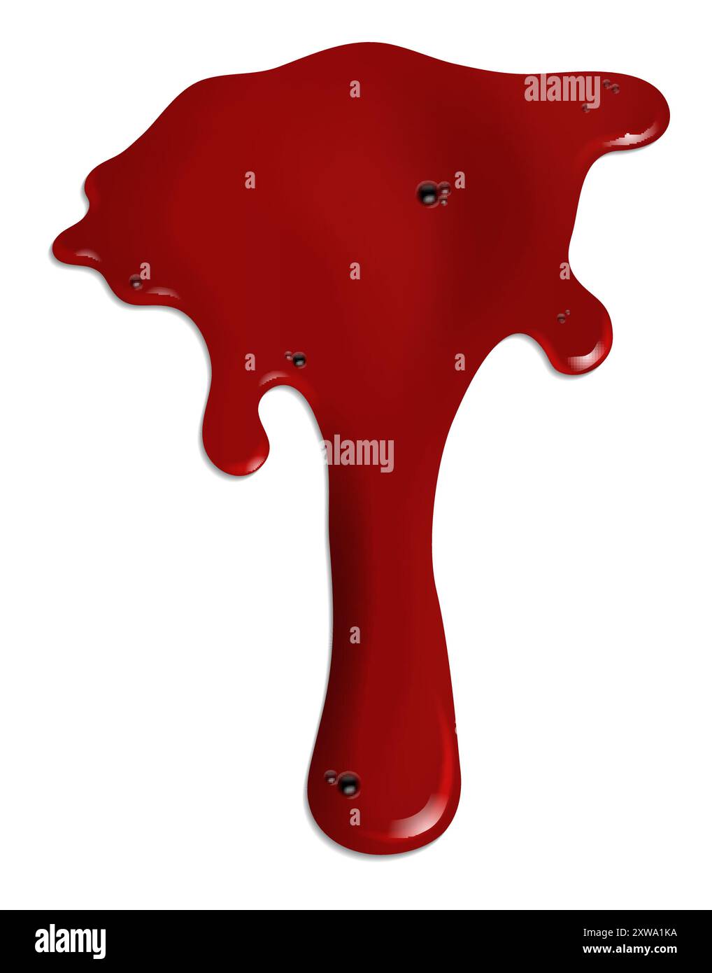 Dripping blood red stain paint flow drops hi-res stock photography and ...