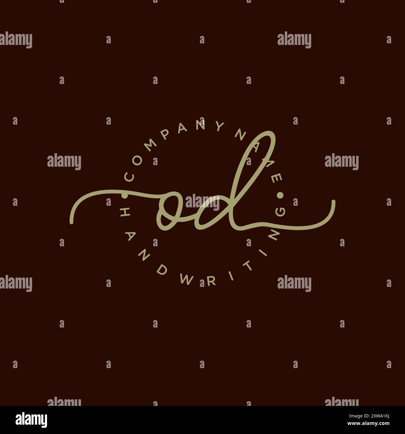 OD Initial Handwriting Logo Stock Vector Image & Art - Alamy