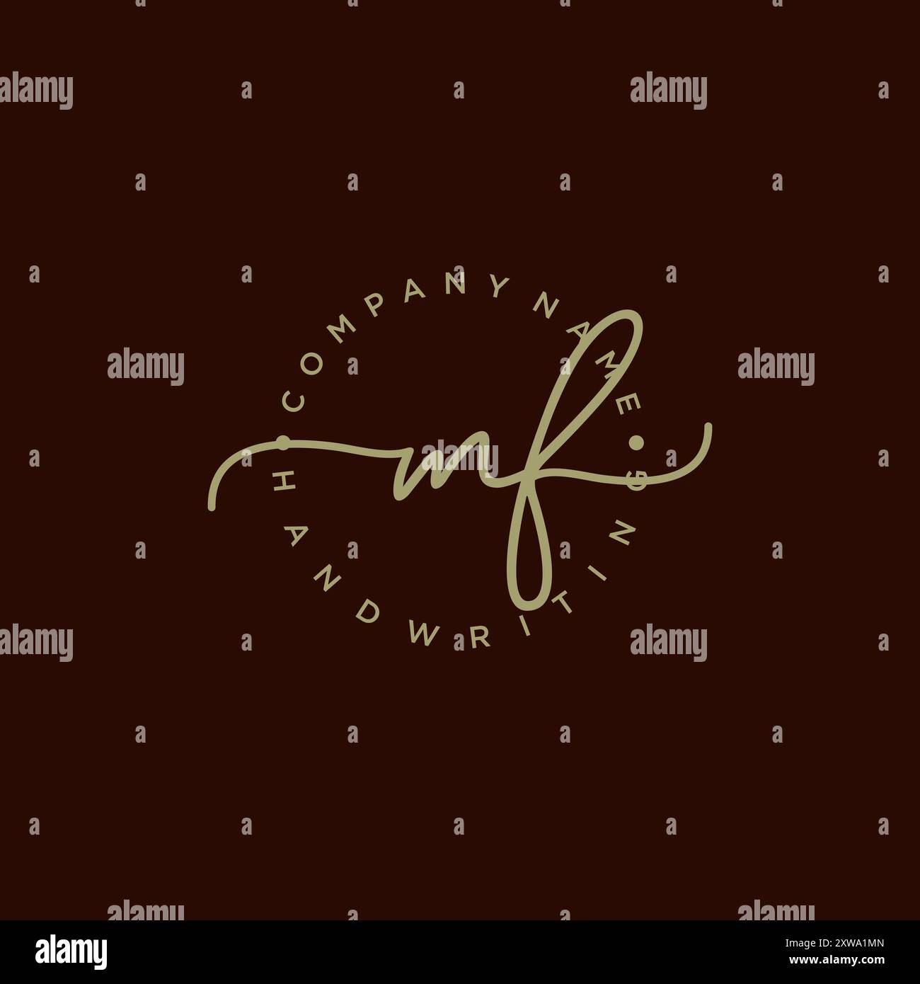 MF Initial Handwriting Logo Stock Vector Image & Art - Alamy