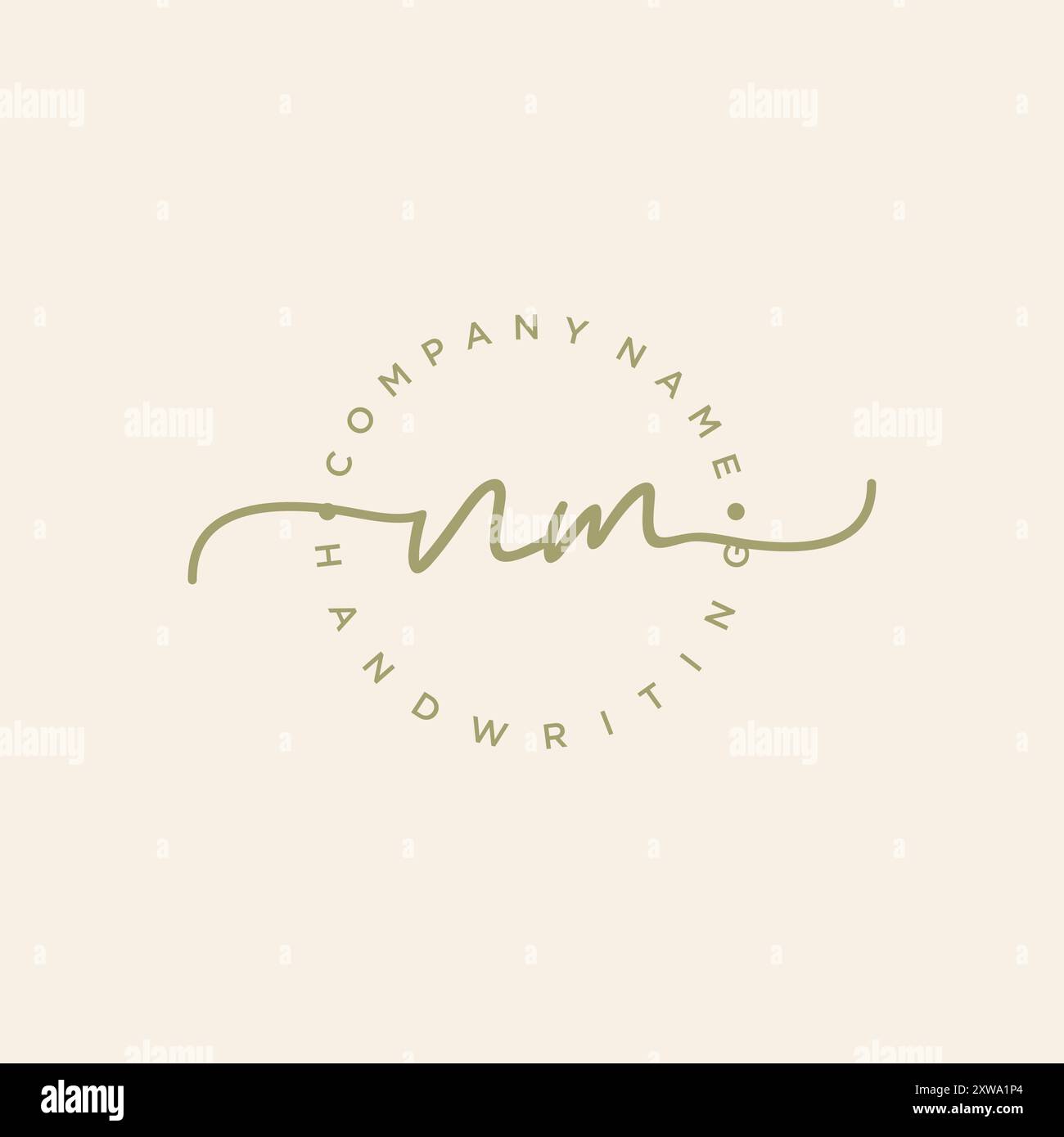 NM Initial Handwriting Logo Stock Vector Image & Art - Alamy