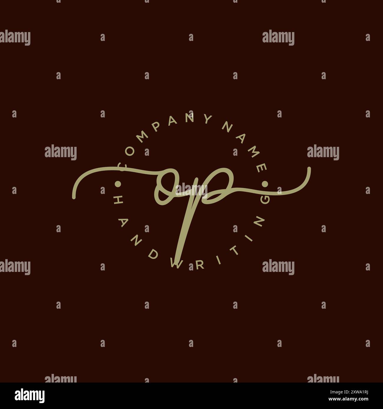 OP Initial Handwriting Logo Stock Vector Image & Art - Alamy