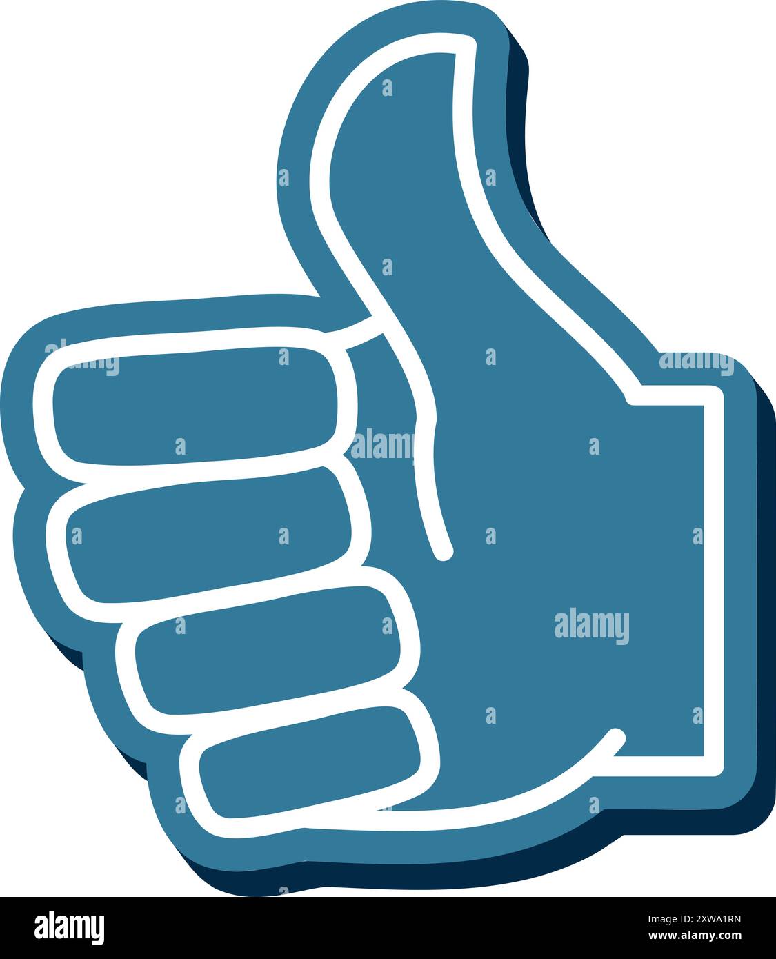 Number three in hand Stock Vector Images - Alamy