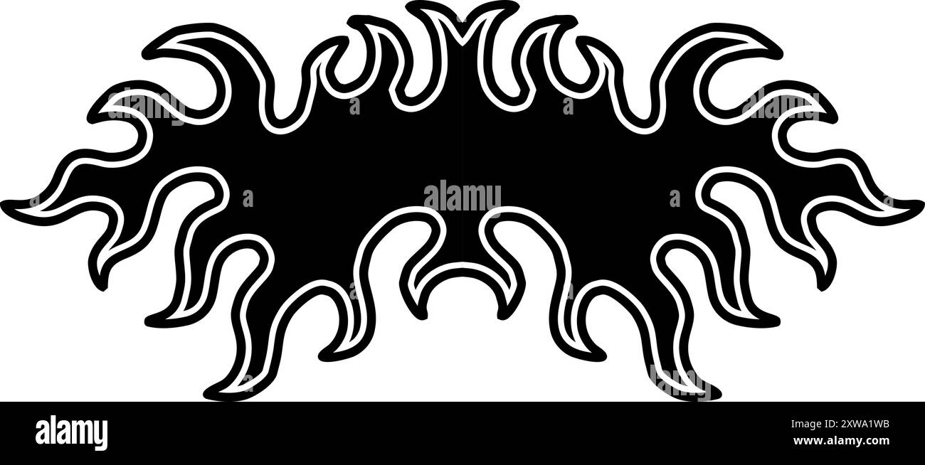 Flame car decal. Hot fire decorative design Stock Vector Image & Art ...