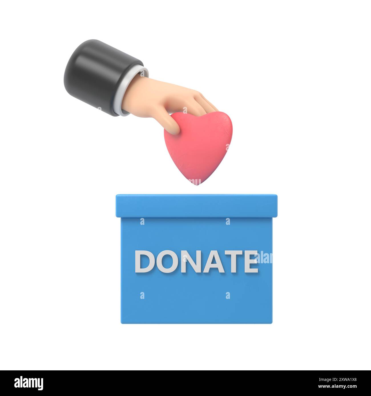 Medical donation concept.3d illustration flat line design. Donor day ...